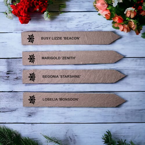Engraved Slate Plant Markers - Bespoke Engravers
